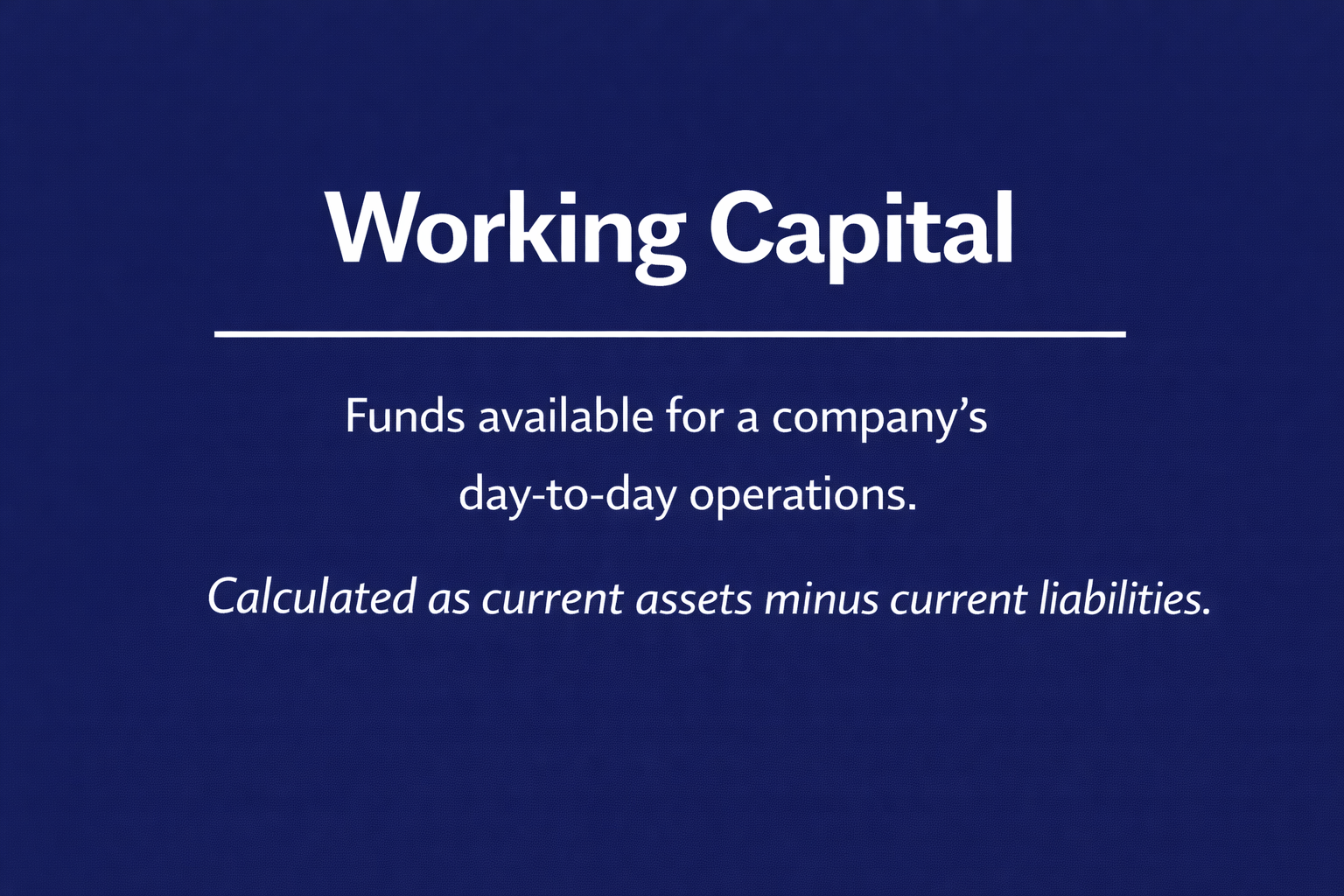 Guide to Working Capital as a Business Health Indicator